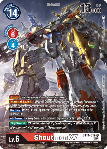 Digimon Card Dimensional Phase Shoutmon X7 Alt Art BT11-019 SR – Brokenvase Games