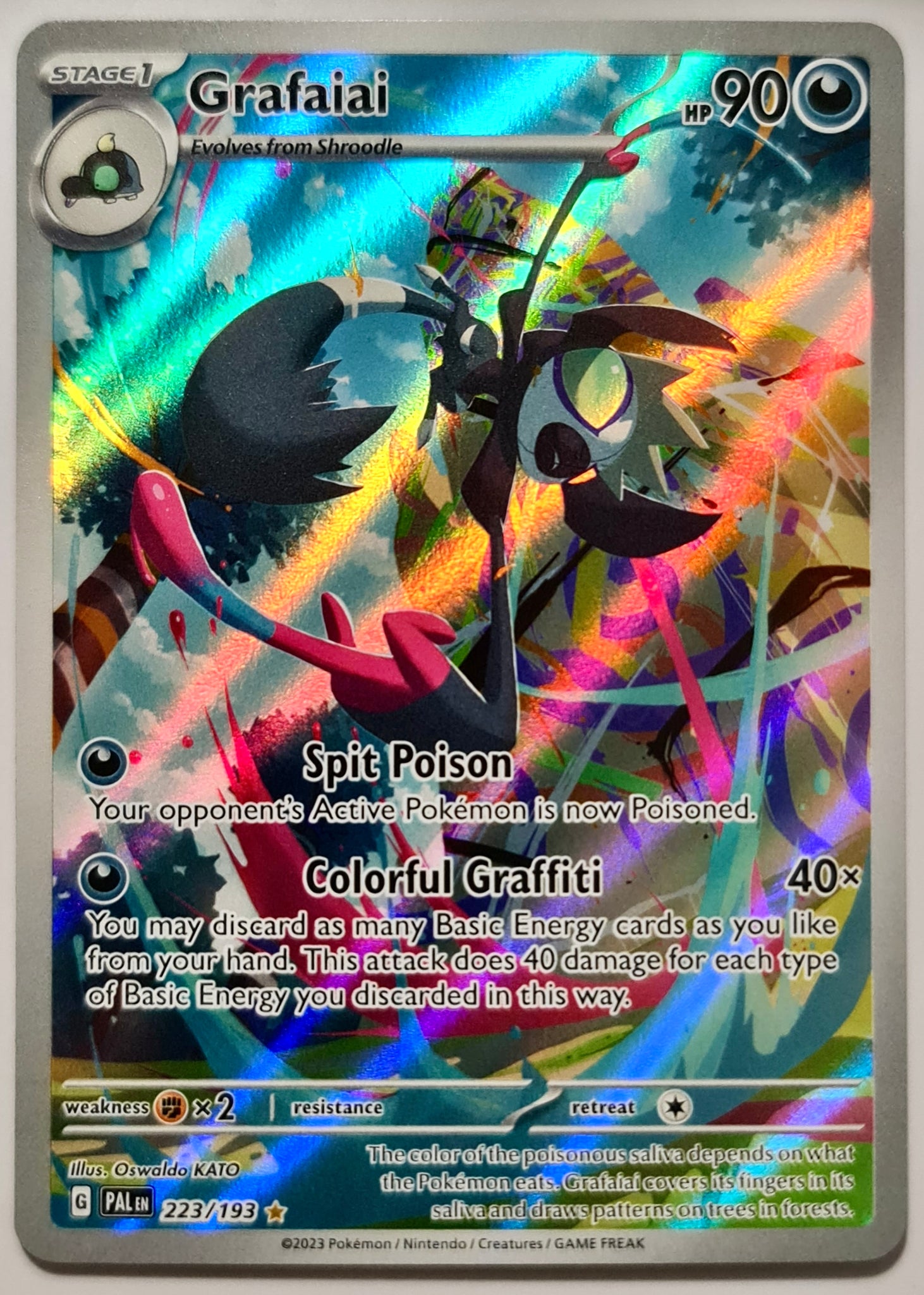 Pokemon Card Paldea Evolved 223/193 Grafaiai Illustration Rare *MINT ...