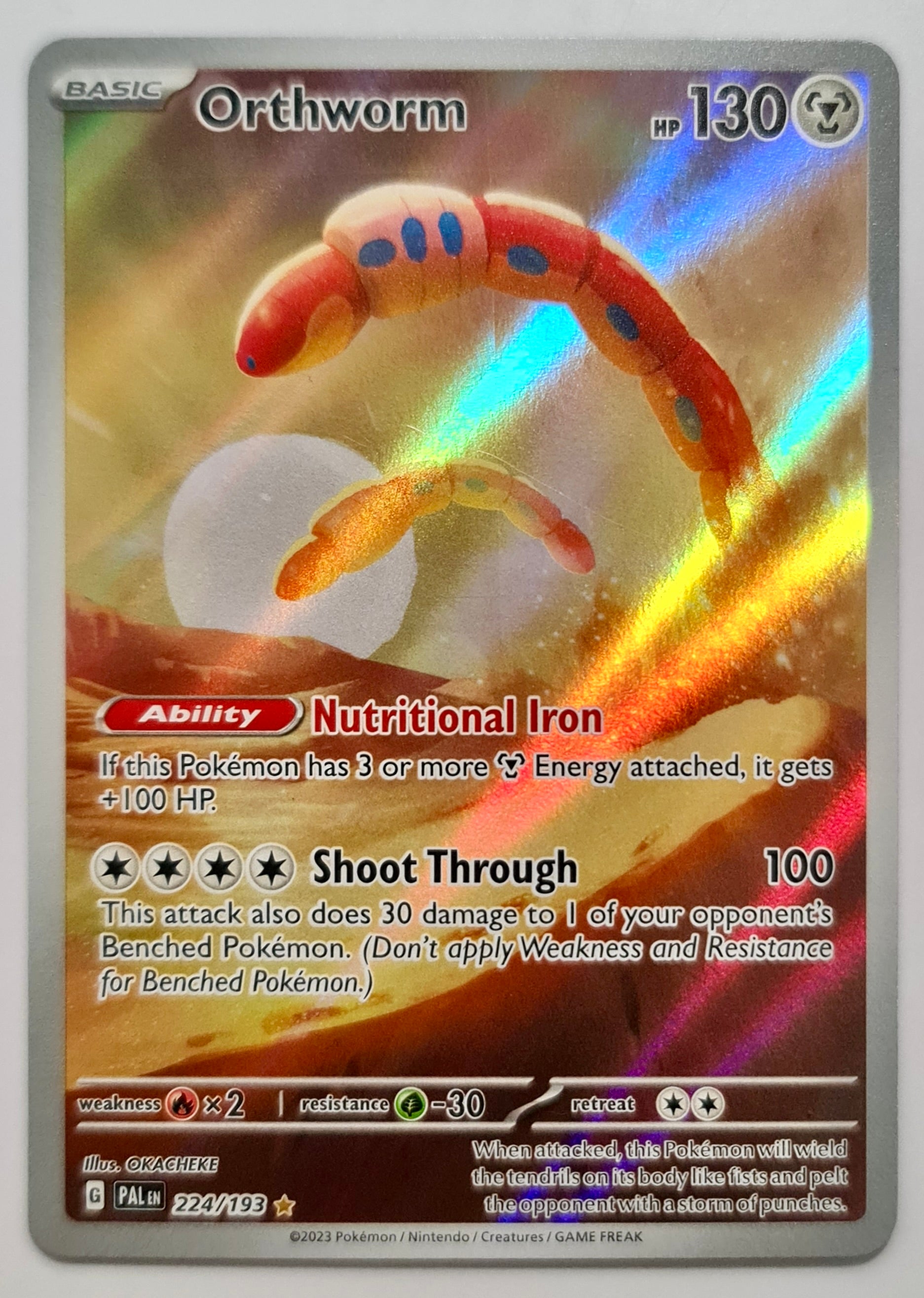Pokemon Card Paldea Evolved 224/193 Orthworm Illustration Rare *MINT ...