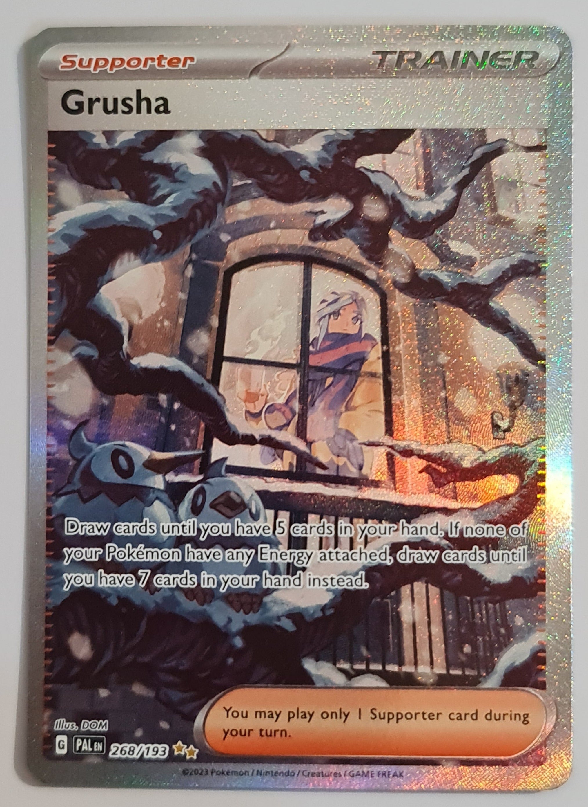 Pokemon Card Paldea Evolved 268/193 Grusha Supporter Special Illustrat ...