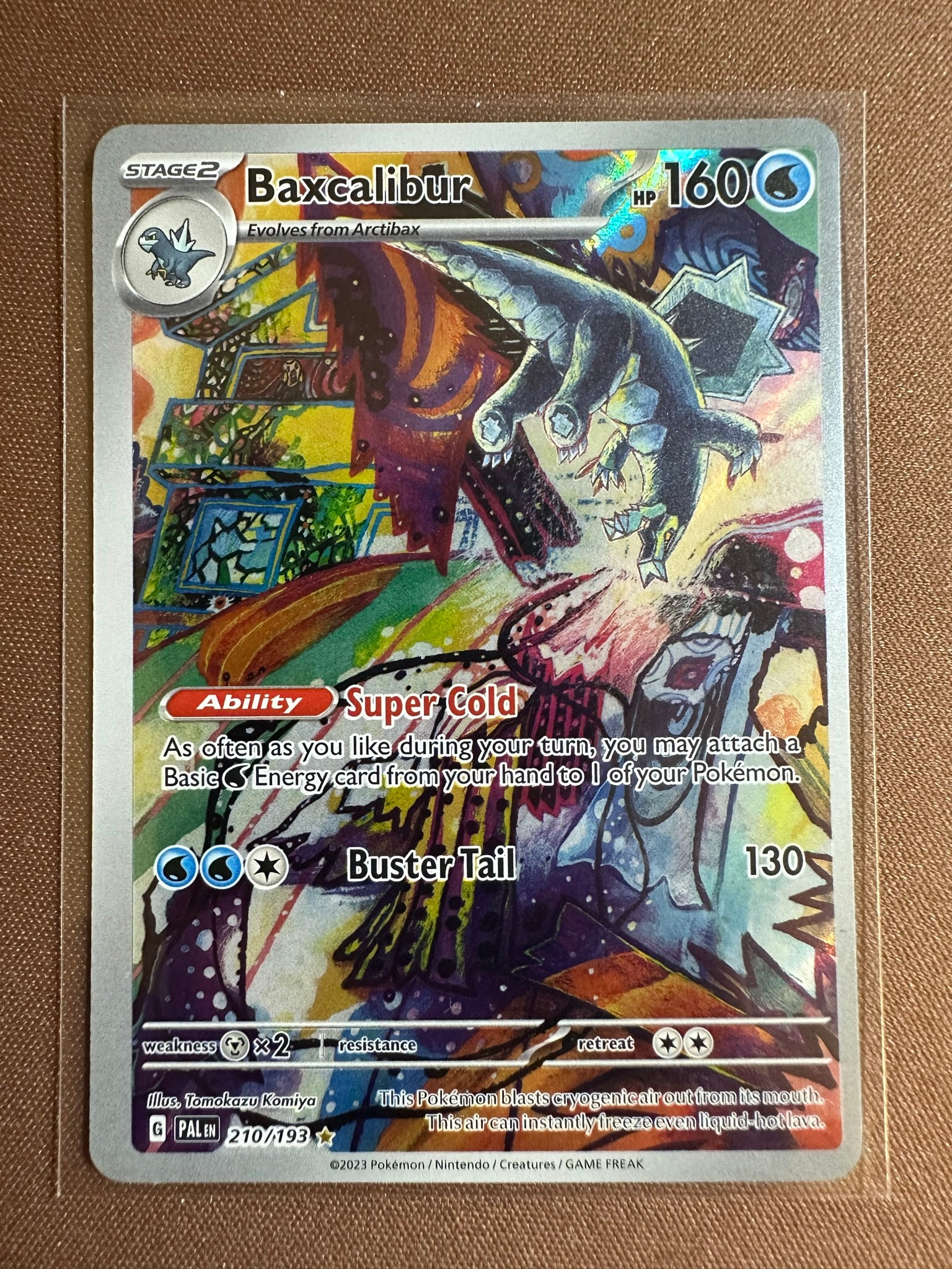 Pokemon Card Paldea Evolved 210/193 Baxcalibur Illustration Rare *MINT ...