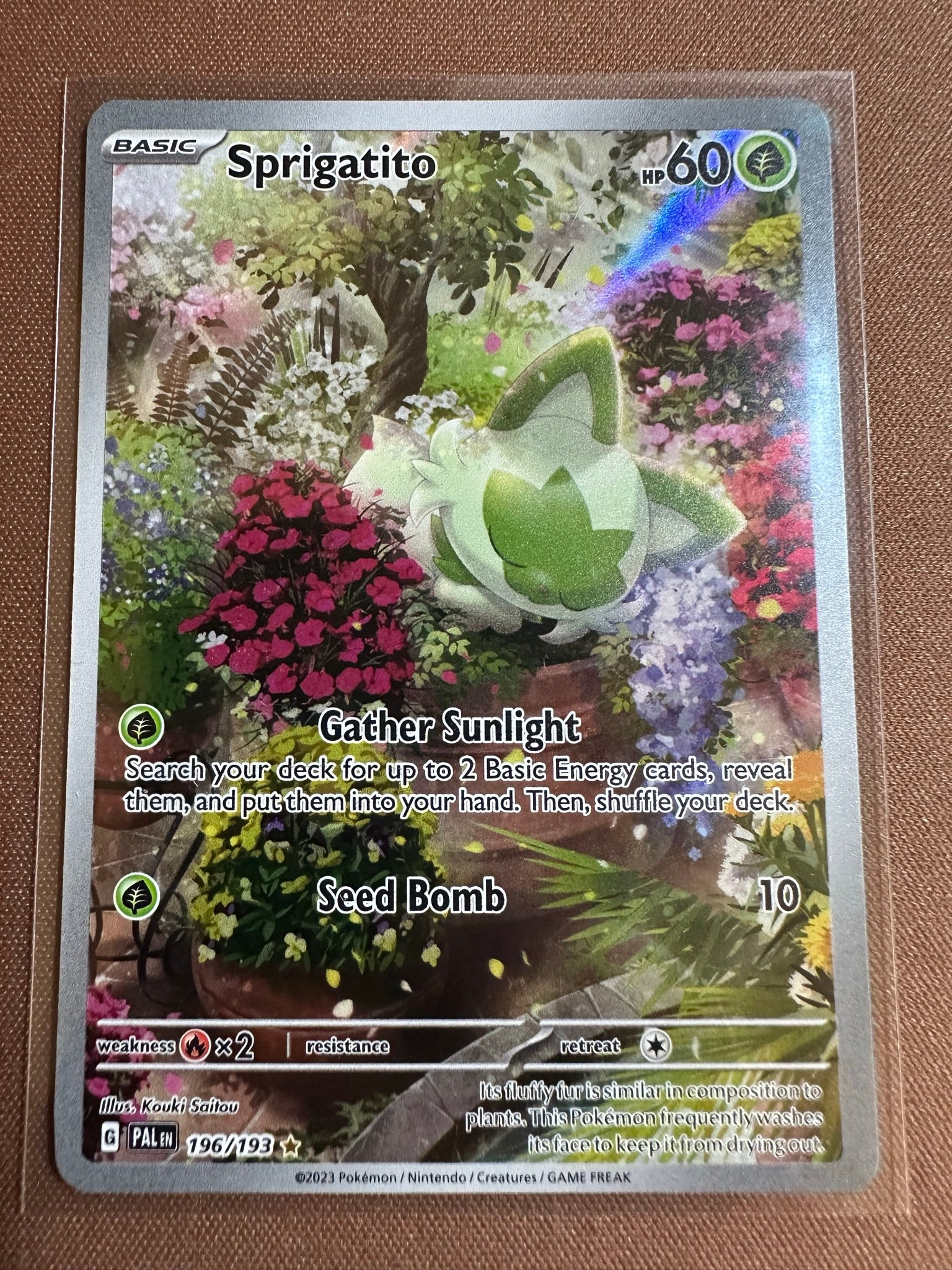 Pokemon Card Paldea Evolved 196/193 Sprigatito Illustration Rare *MINT ...