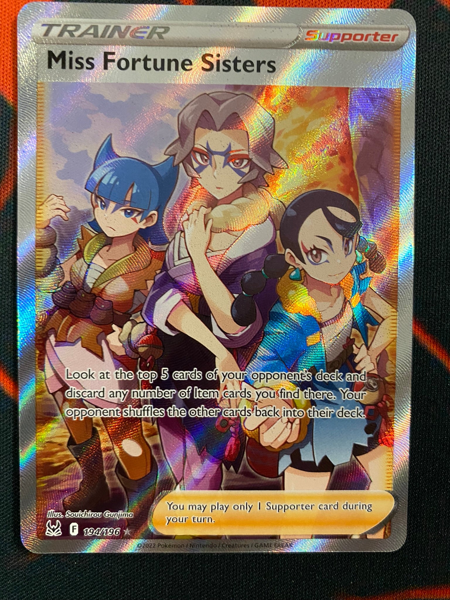Pokemon Card Lost Origin 194/196 Miss Fortune Sisters Supporter Full A ...