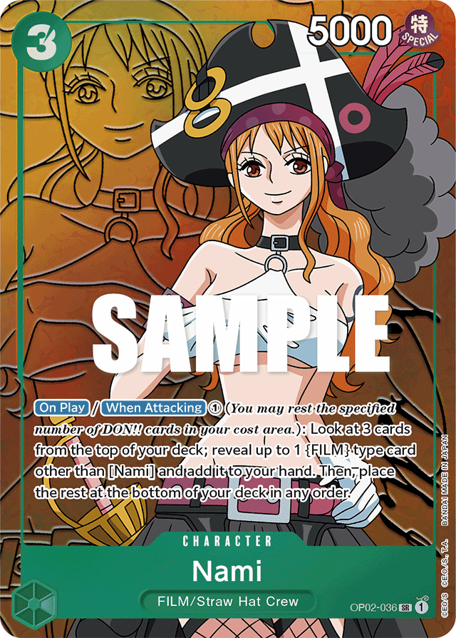 One Piece Card Paramount War Nami Alt Art OP02-036 SR – Brokenvase Games